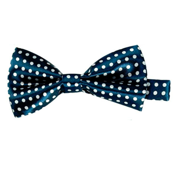 thewoodenbowtie.com | Accessories | Blue Polka Dot Elegant Pre Tied ...
